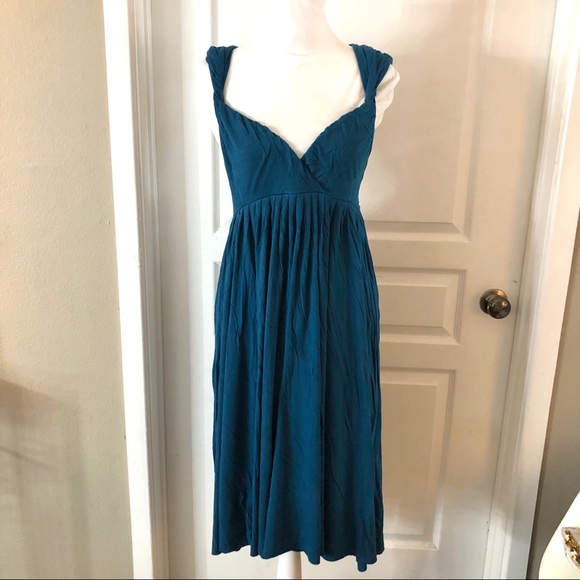 Dresses | Teal Summer Dress With Open Back | Poshmark